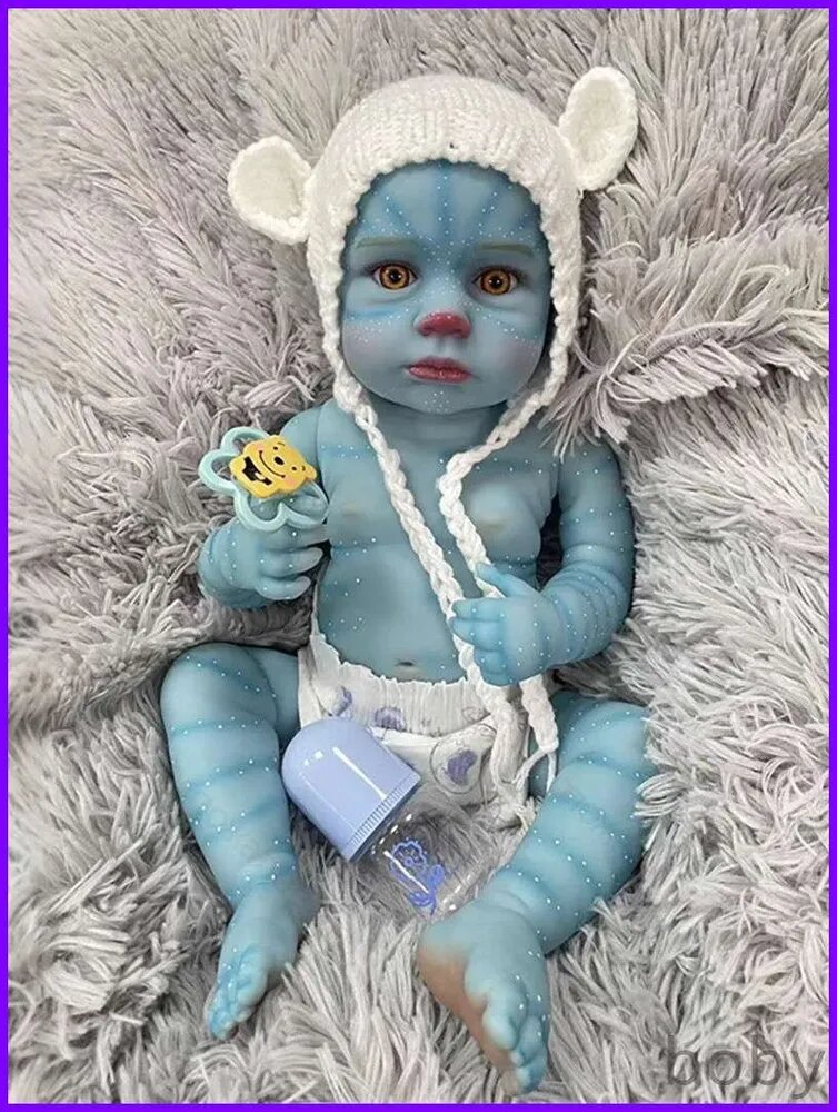 Кукла Avatar Реборн Синий Винил Силикон Кукла Младенец Свет