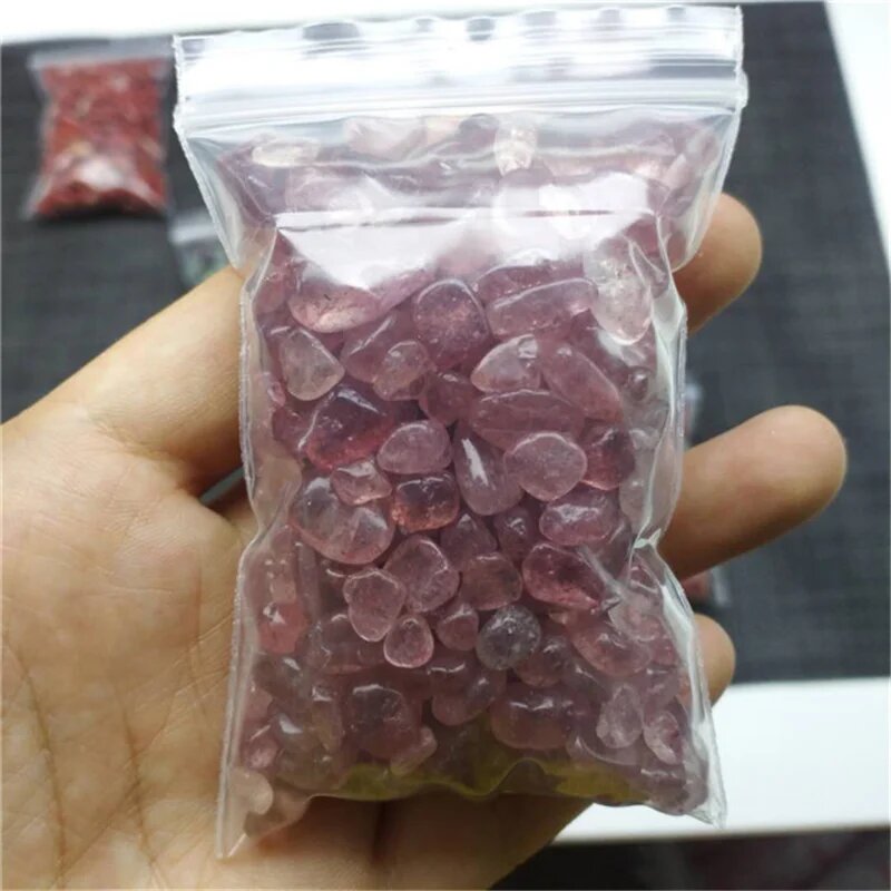 Кристаллы Sisterstone для аквариума 50г Фиолетовый, 7-9mm, Strawberry crystal