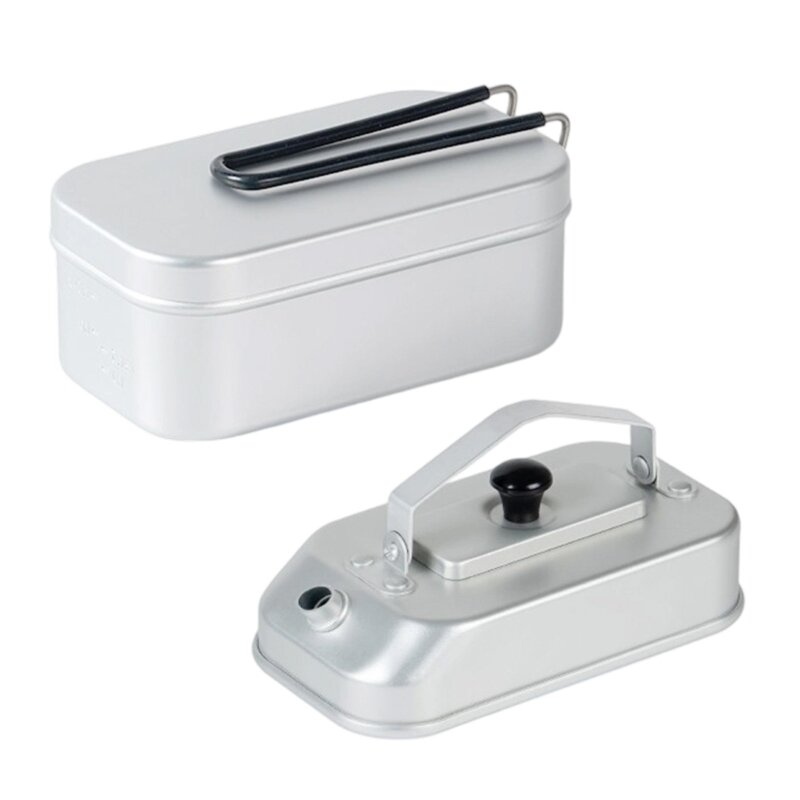 Упаковка из 2 Складывающихся алюминиевых Походных Чайников Тонкая Переносная Кухонная посуда для походов на свежем воздухе Пеших походов и трапез на свежем воздухе