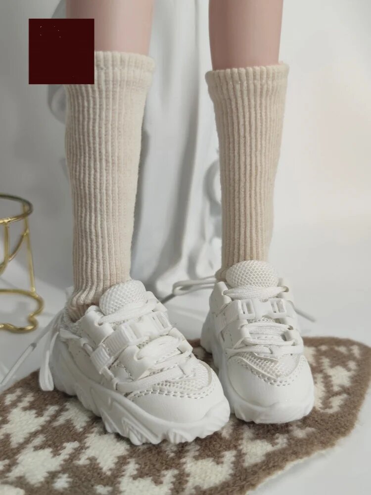 Бежевые кроссовки для кукол BJD, размер BJD4 (7.5cm)