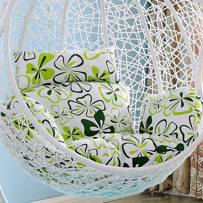 Съемная и моющаяся подушка для кресла-качалки, подушка для одноместного подвесного кресла из ротанга, новая одноместная подушка, кресло-качалка, кресло-гнездо, подходит для всех сезонов.