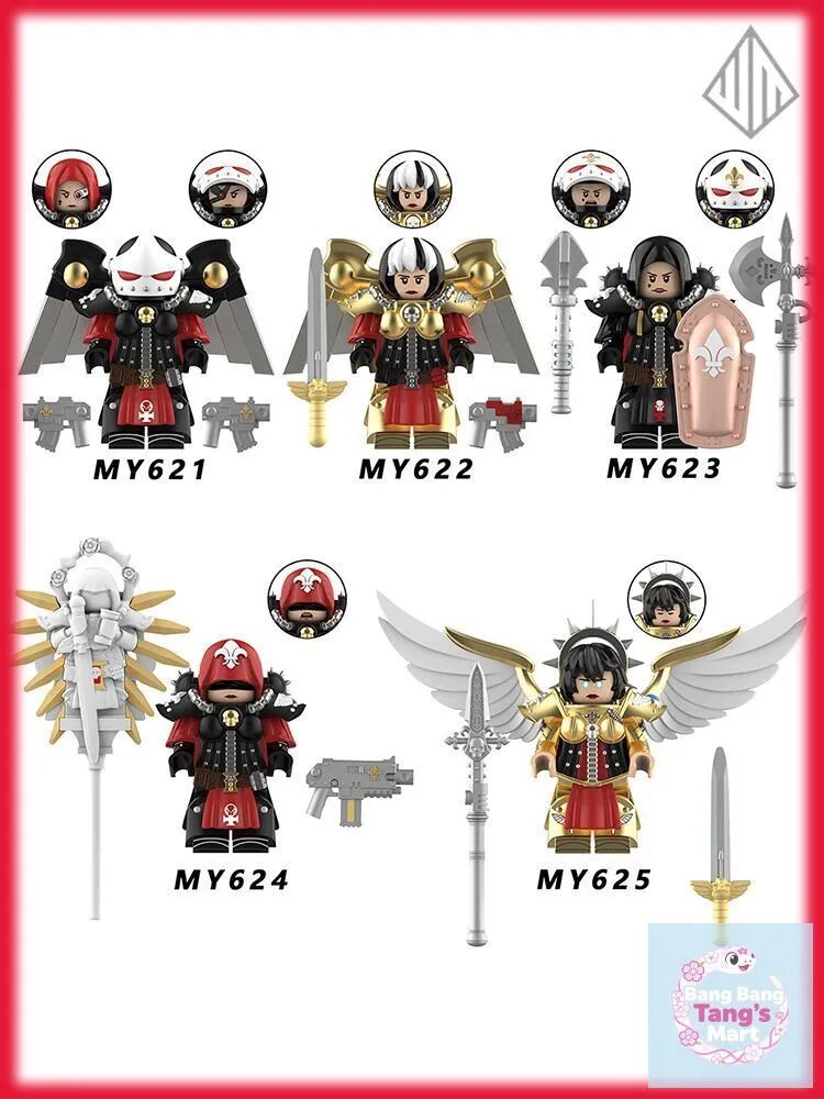 Минифигурка Warhammer 40,000 Sisters of Battle Сестры Битвы Minifigures 6 шт / Конструктор Стройка