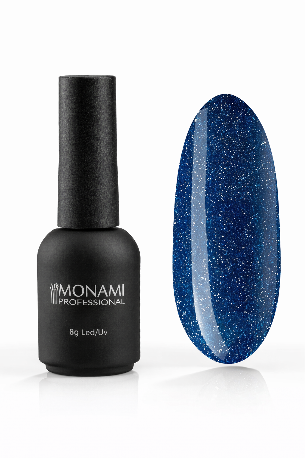 Гель-лак Monami "Millennium Blue", для ногтей, для UV-лампы, синий, светоотражающий