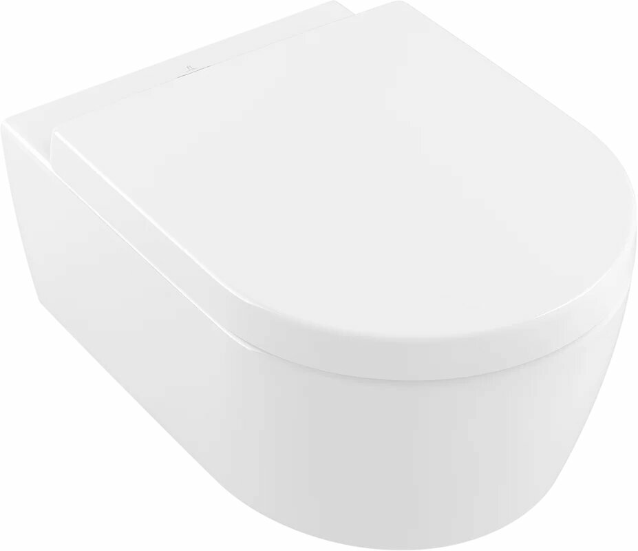 Унитаз Villeroy&Boch Avento 5656HRR1 подвесной, с сиденьем микролифт, с покрытием CeramicPlus, белый