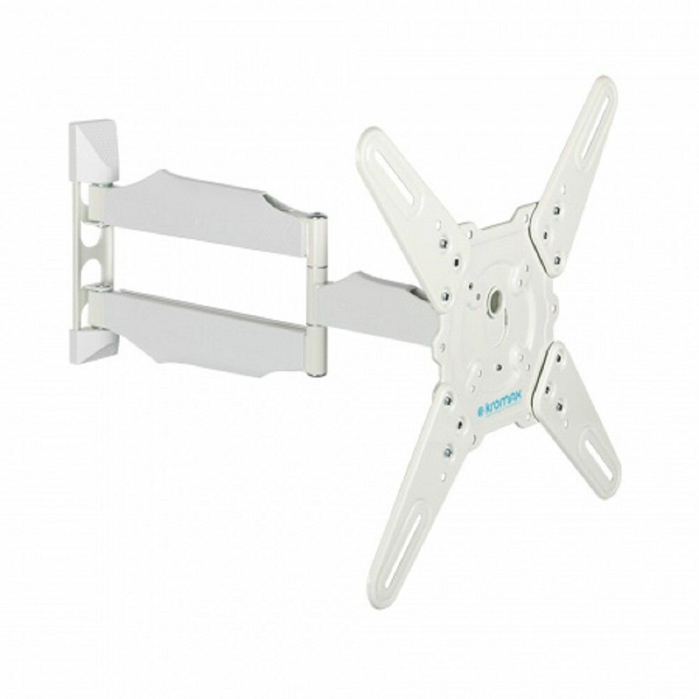 Kromax Крепеж ATLANTIS - 40 white, Кр. стал. наст. для TV 22" - 65", max 40 кг, 5 ст св, нак. +5 - 15 , пов. 180 , от ст. 60 - 523 мм, max VESA 400x400 мм