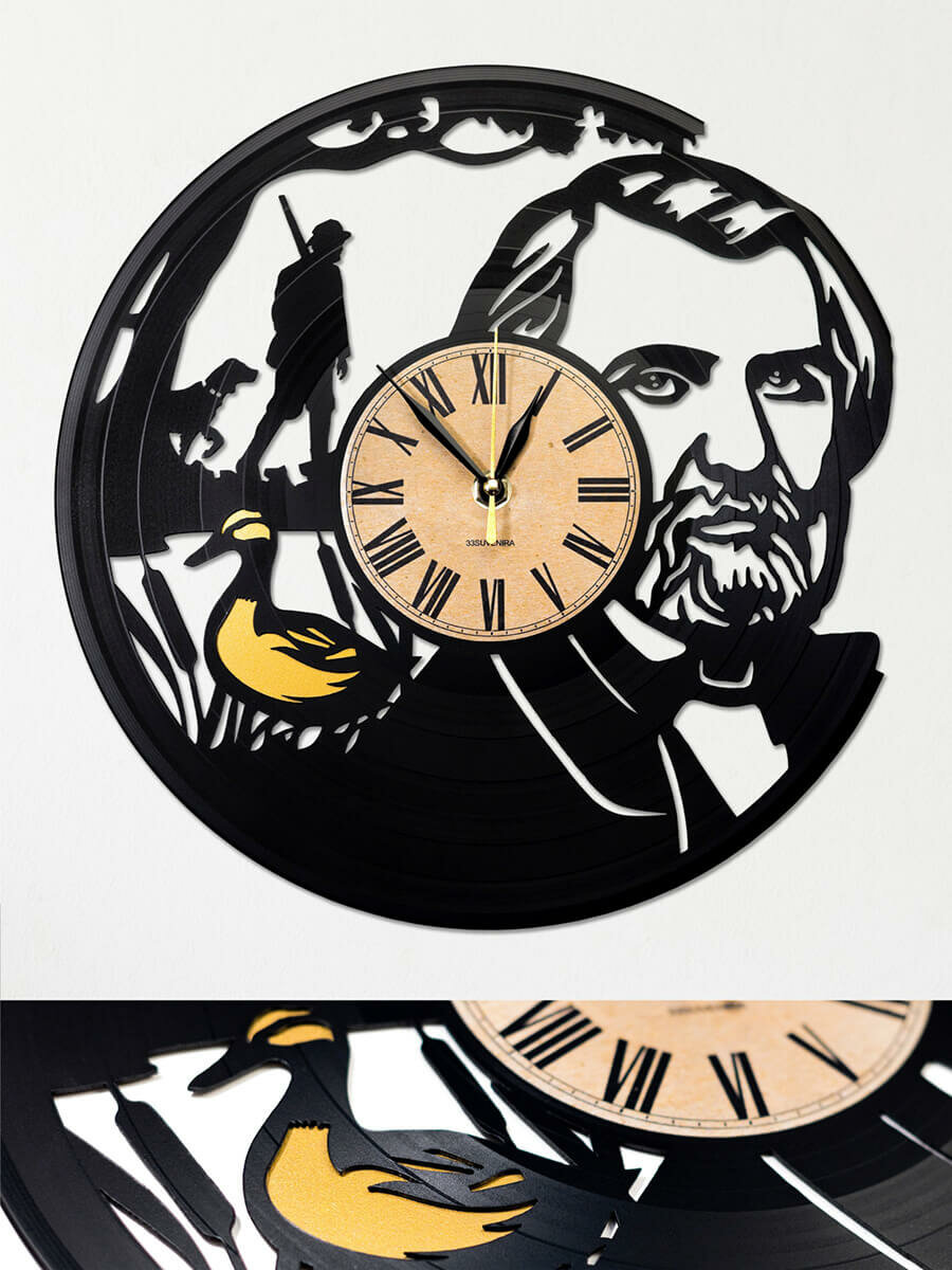 Часы настенные "Тургенев", виниловая пластинка, матовая поверхность, 30 см