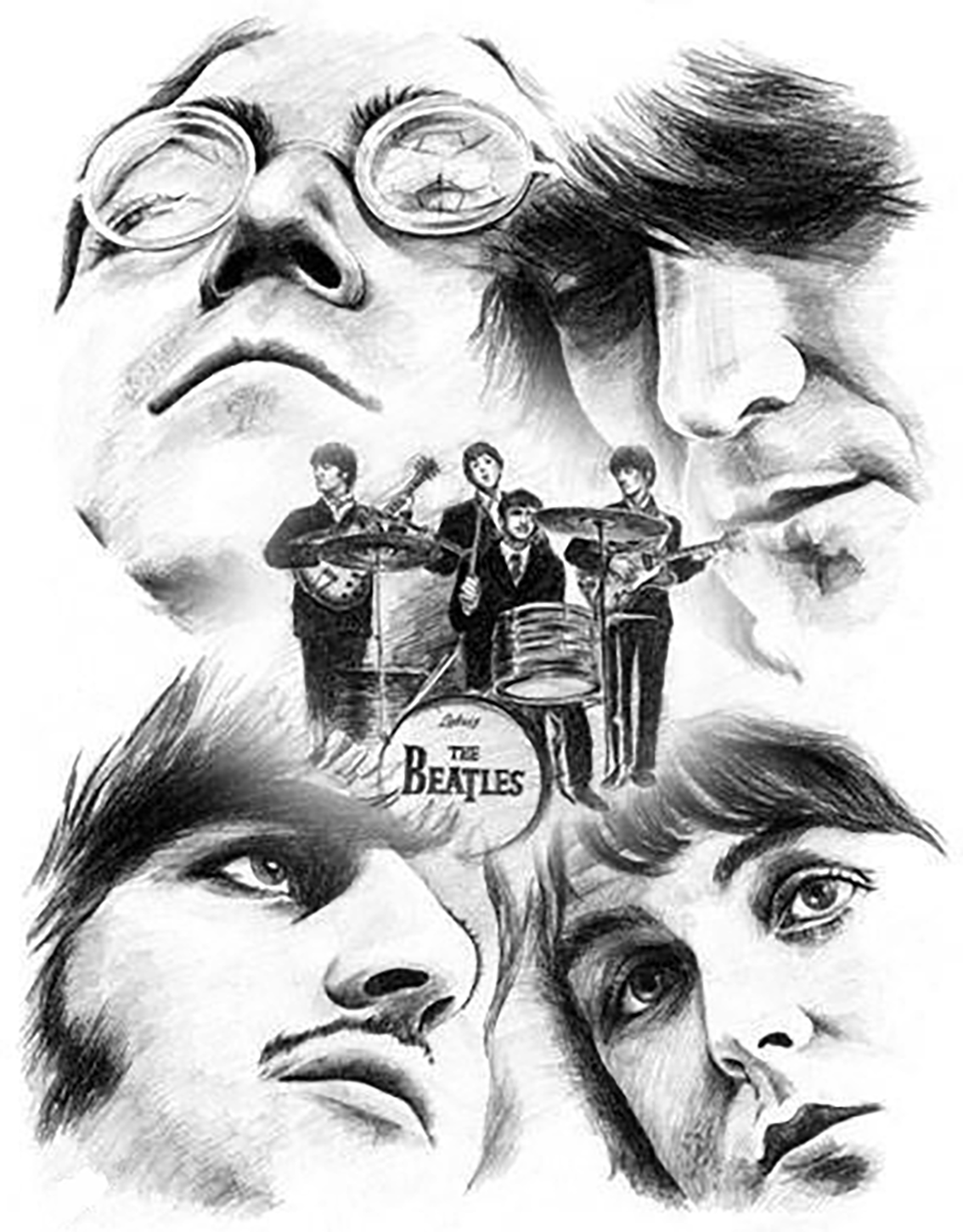 Картина по номерам "Beatles", хлопковый холст на подрамнике 40х50 см, акрил, 000 Art Hobby Home
