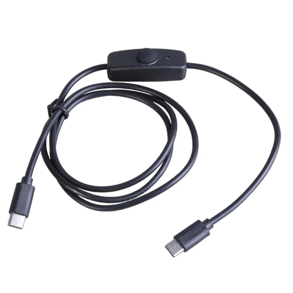 Кабель для передачи данных, USB Type C кабель с выключателем 20W и индикатором 1 м, 1 шт