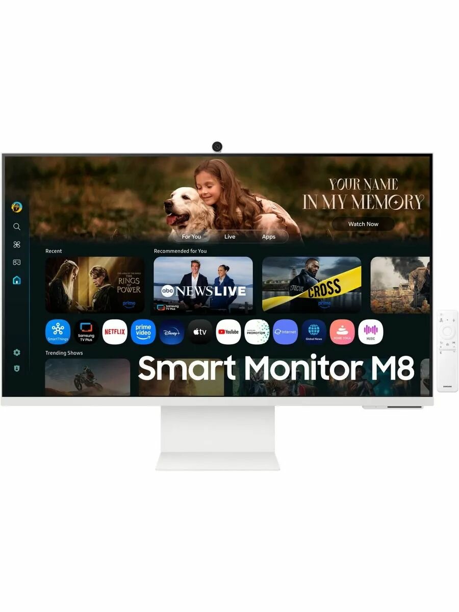 Монитор Samsung S32FM801UMXUE 32" VA 4K HDMI USB M/M Cam HAS 60Hz 400cd Ex белый