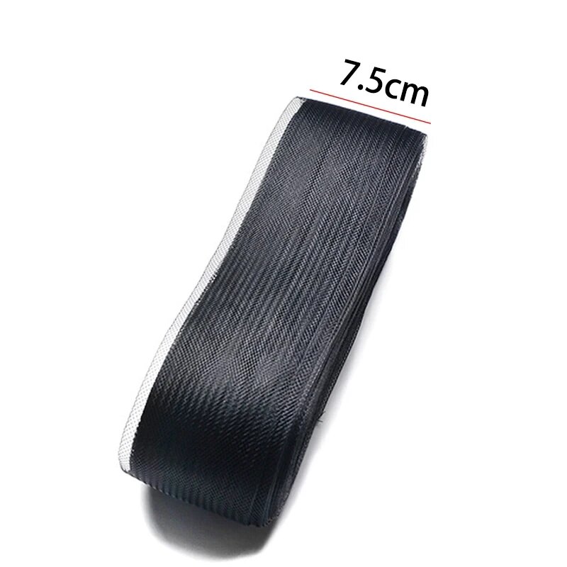 Черная жесткая тесьма 7.5cm для платьев