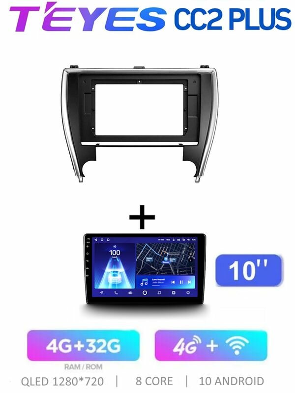 Магнитола 10" Teyes CC2 Plus 4/32 Gb для Toyota Camry 7 50 55 2014-2017 US EDITION (A)