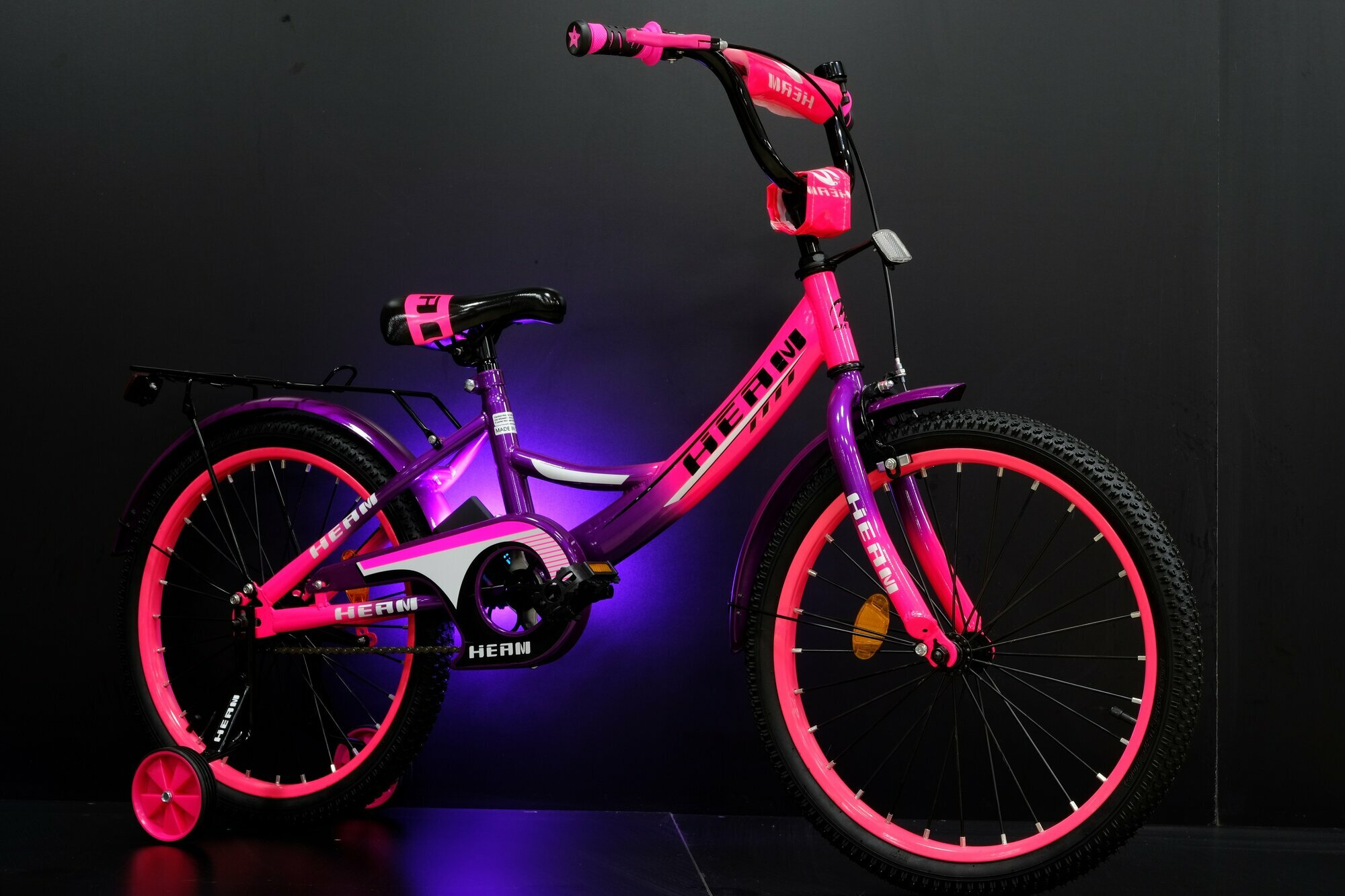Велосипед детский HEAM 16 CLASSIC Фиолетовый/Розовый, под рост 104-122 см.