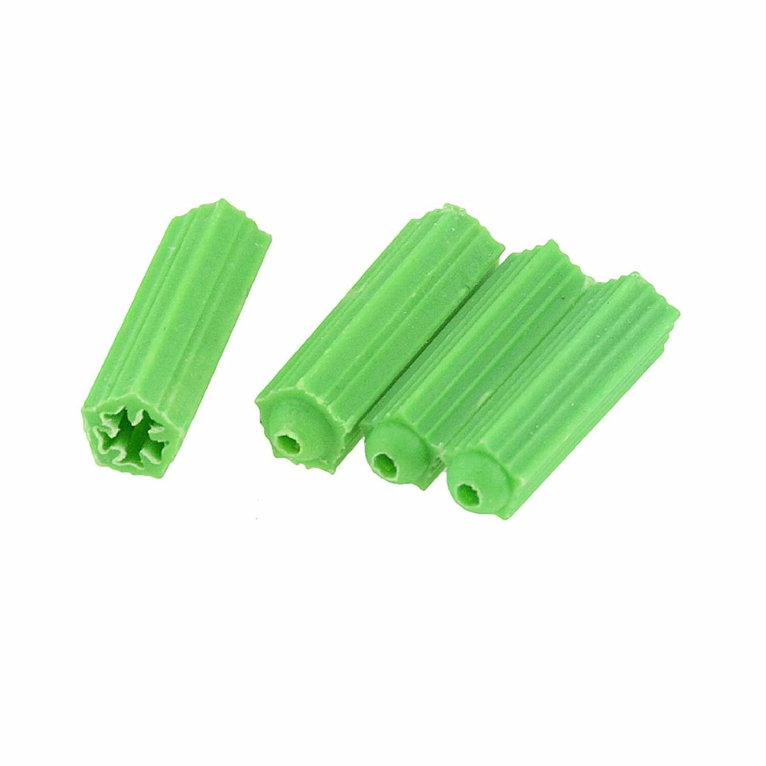 Расширительные болты, 50 шт. пластиковая расширительная трубка зеленая M6 M8 Настенная заглушка Резиновая анкерная заглу