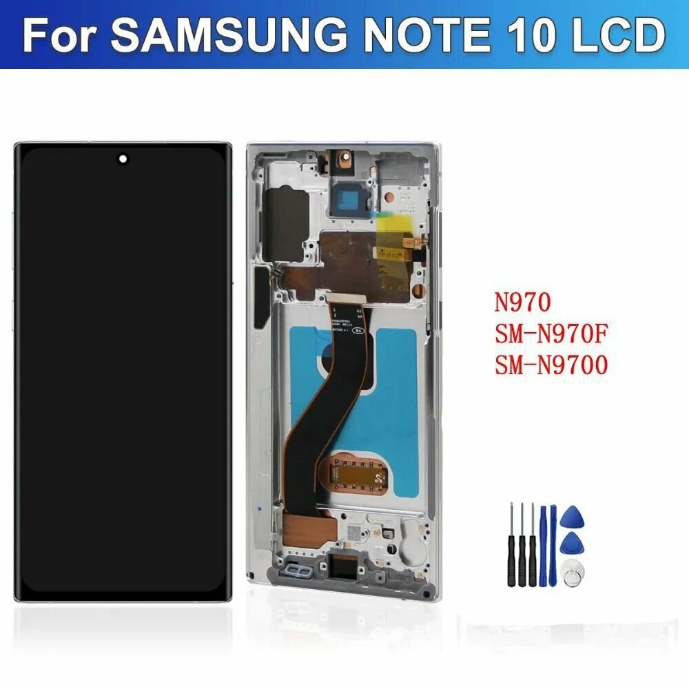 ЖК-дисплей с цифровым преобразователем для Samsung Note 10 (N970 SM-N970F SM-N9700) Экран с рамкой