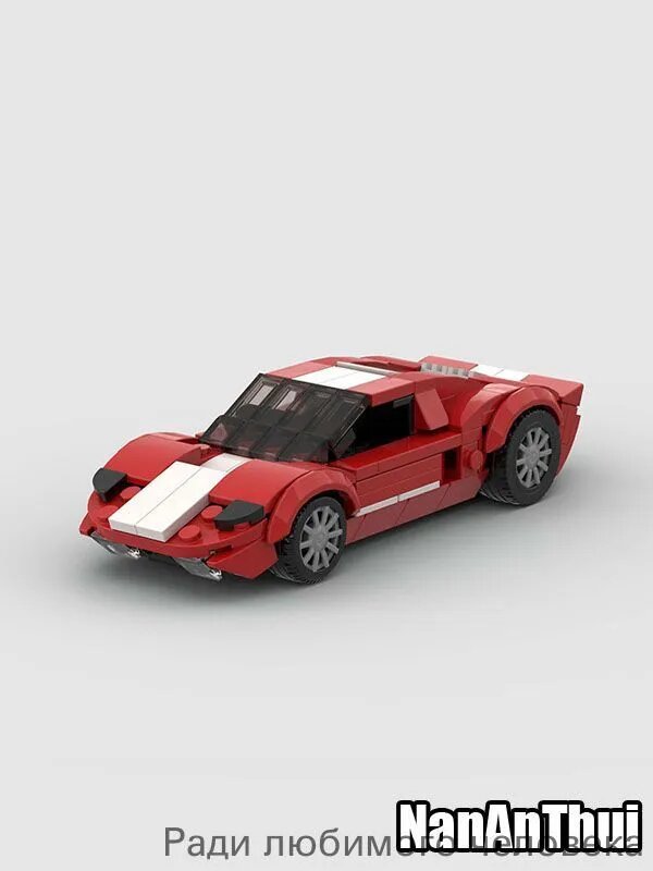 Строительный блок автомобиля Ford GT40 Moc собранная игрушка из мелких частиц
