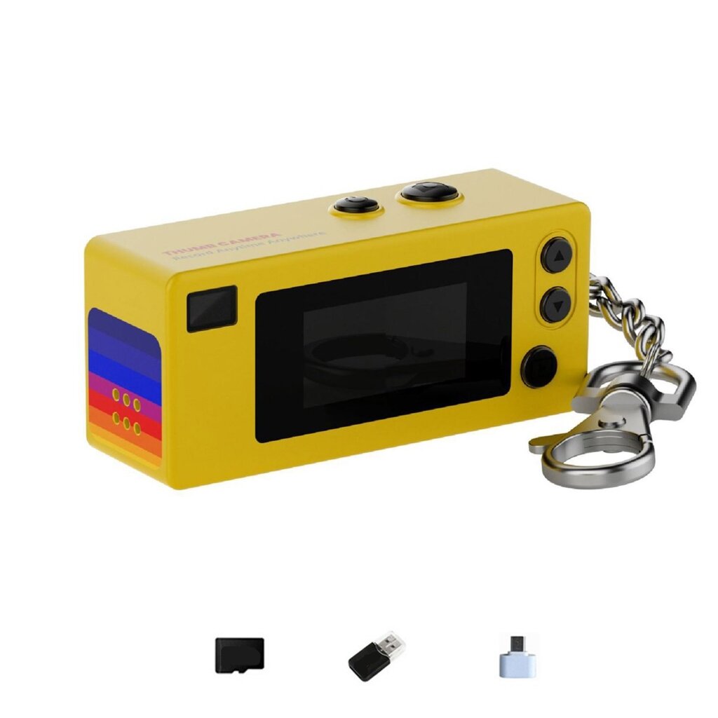 G6 thumb mini camera студенческая спортивная камера для вечеринок на открытом воздухе-желтый-с TF-картой