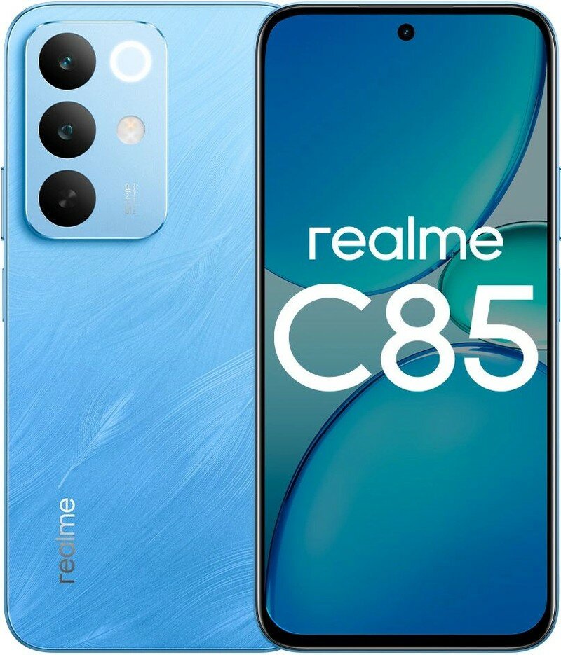 6.8" Смартфон REALME C85 6/128Gb, RMX5566, NFC, IPS, 144Гц, 7000мAч, синий