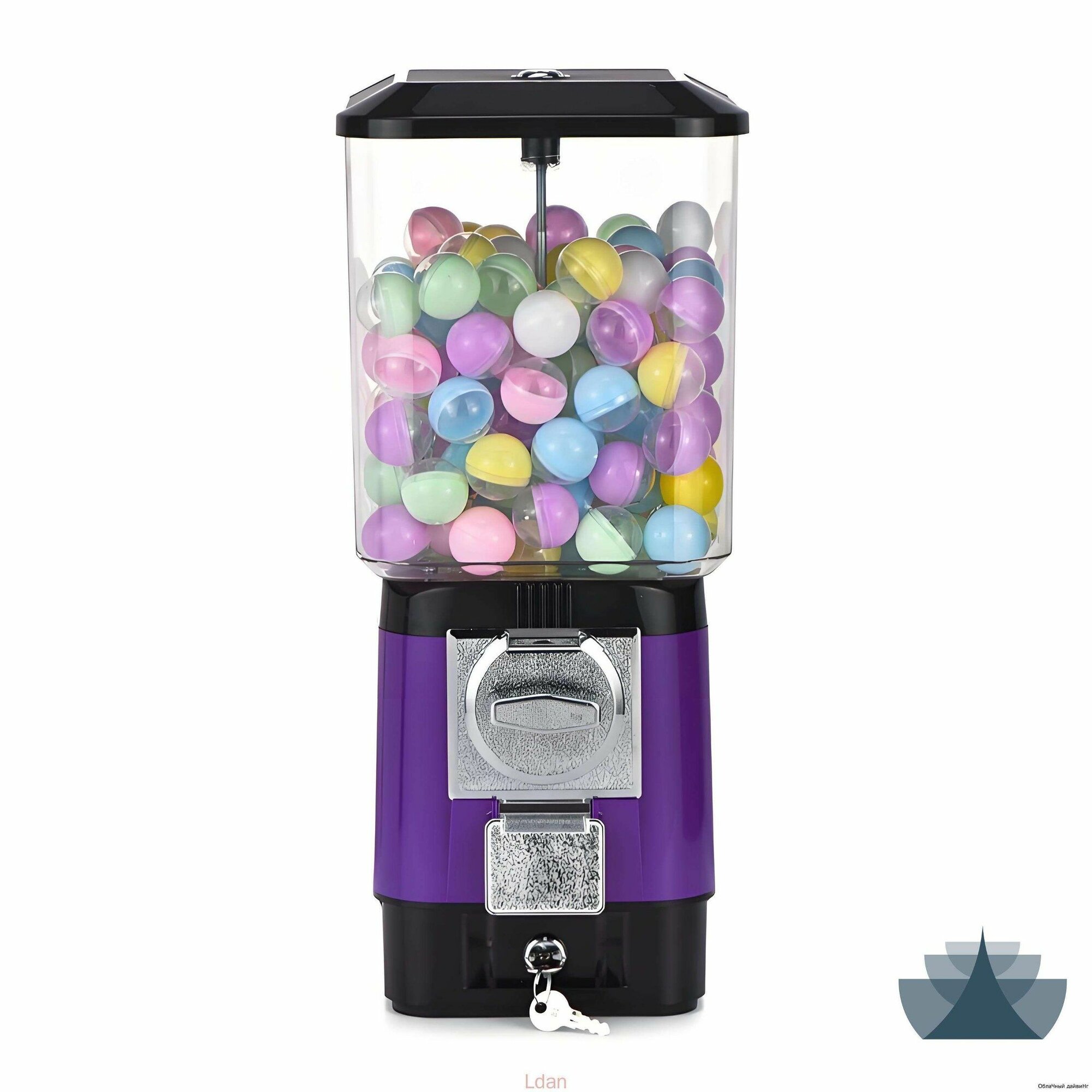 Вендинговый автомат для жвачек, попрыгунчиков, игрушек в капсулах и конфет/Опционально с монетным приводом/Механический торговый вендинговый аппарат KIDS'TOP