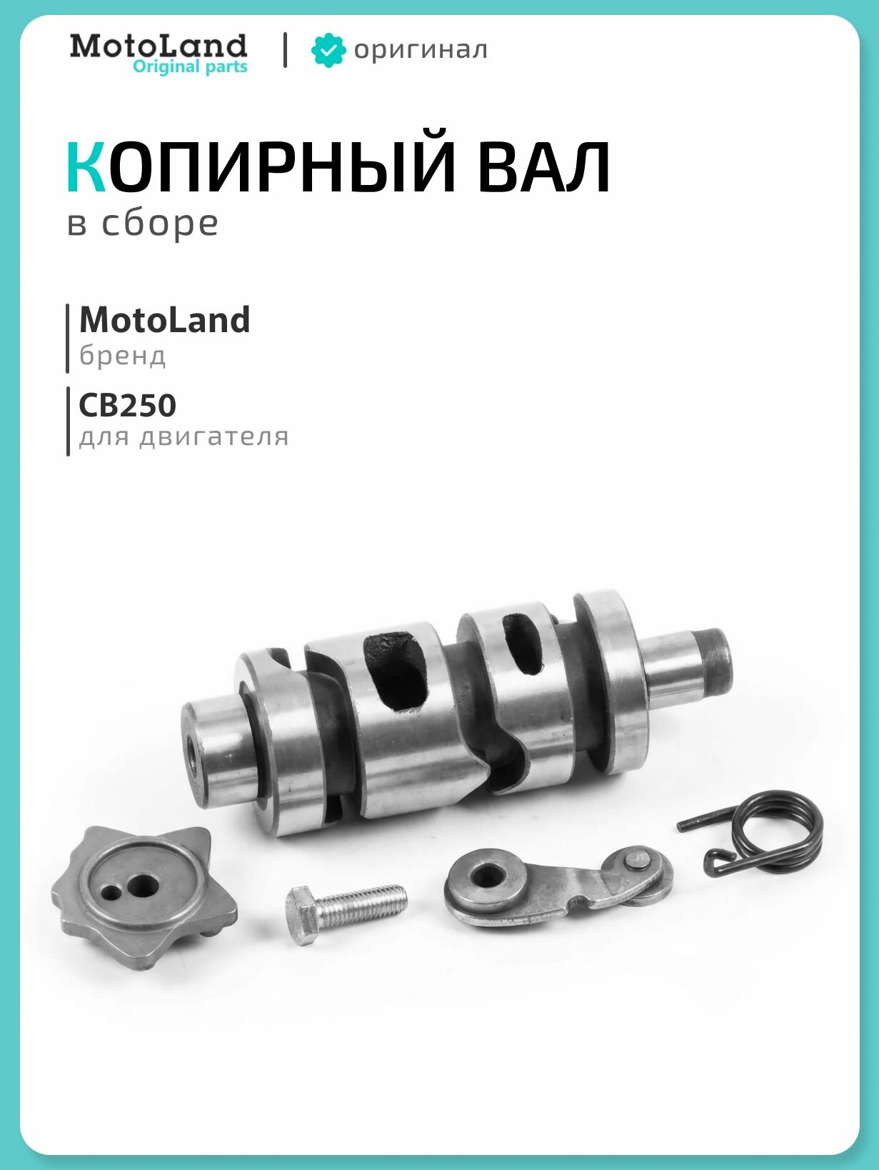 Копирный вал CB250 в сборе