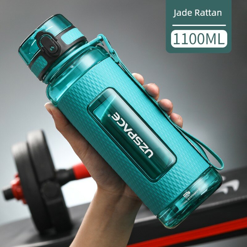 1100 мл водная бутылка из Tritan без БПА, цвет Jade Green - Большая вместимость для ежедневного увлажнения
