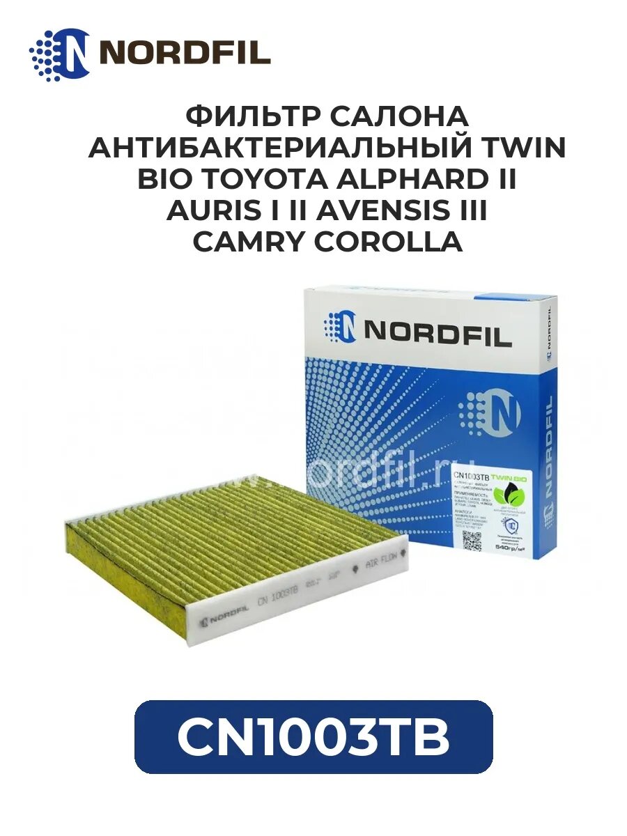 Фильтр салона антибактериальный TWIN BIO Toyota Alphard I.