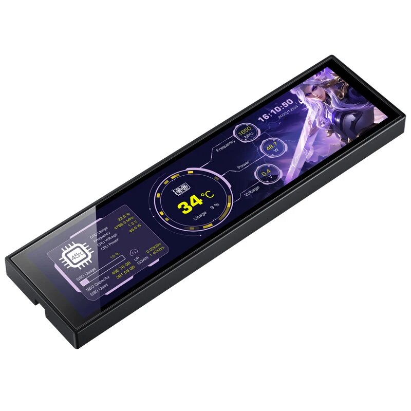 Jonsbo DS916 Black, 9.16" USB экран — фото 1