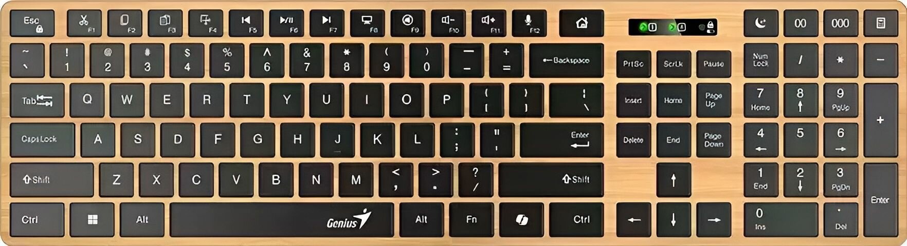 Клавиатура Беспроводная Genius SlimStar 7250BT Pine wood