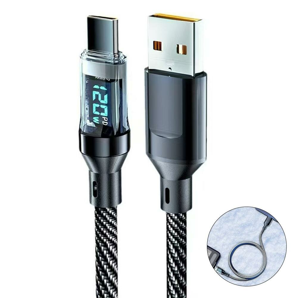 Кабель USB C с цифровым дисплеем 120 Вт