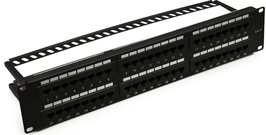 Патч-панель Suprlan 19", 2U, 48хRJ45, категория 5E, UTP (10-0431)