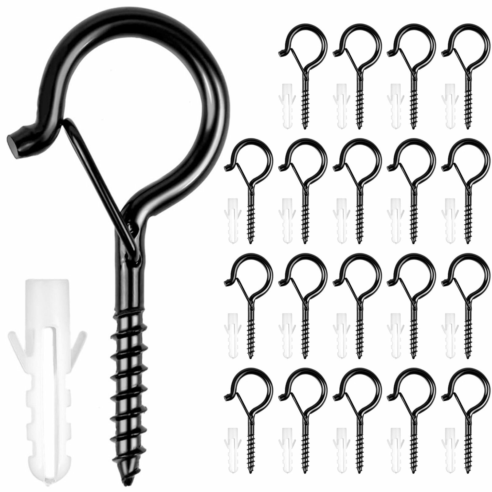 Винтовые крючки с пружинной защелкой Q-тип (20 шт)