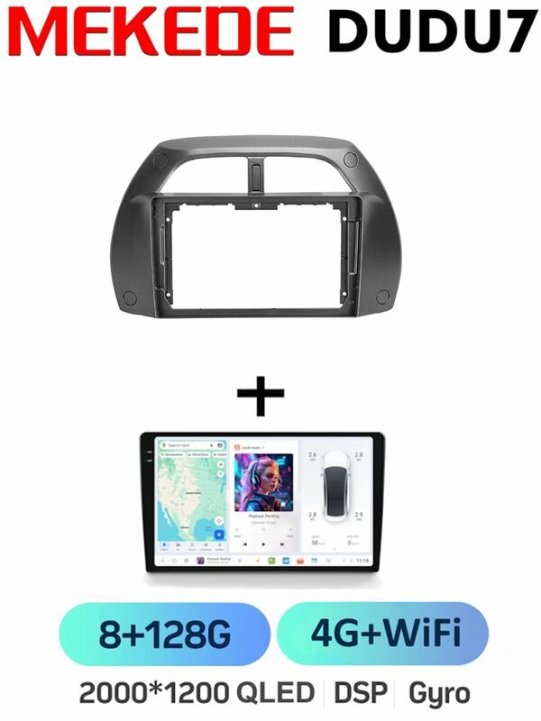 Магнитола 9" Mekede DUDU7 8/128 Gb для Toyota RAV4 2 CA20 CA20W XA20 2000-2003 F3 carpay Android