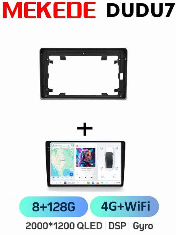 Магнитола 9" Mekede DUDU7 8/128 Gb для Toyota Land Cruiser 10 J100 100 1998-2007 carpay Android