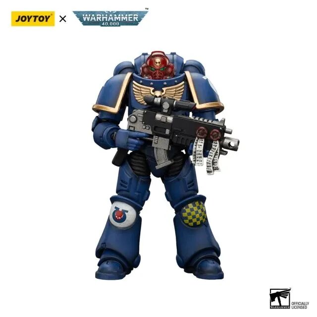 Подвижная фигурка JOYTOY Warhammer 40K 1/18 Action Figures Ultramarines Heros of the Chapter Brother Veteran Sergeant Castor