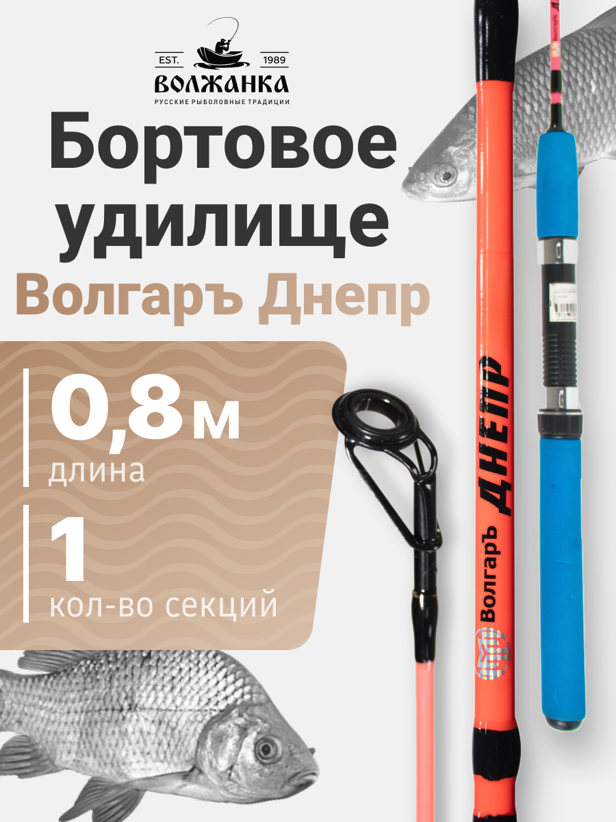 Удилище бортовое "Волгаръ Днепр" 0.8м (композит)
