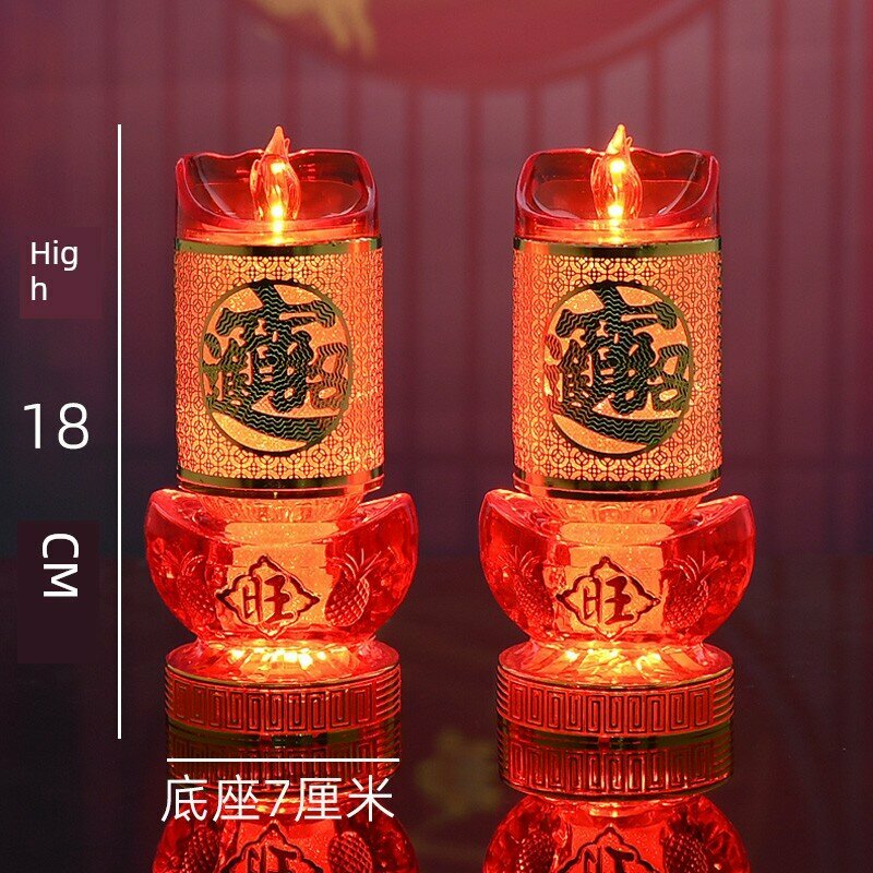 Электрические свечи для Бога Богатства, электрические подсвечники, вечные лампы, лампы для жертвоприношений,