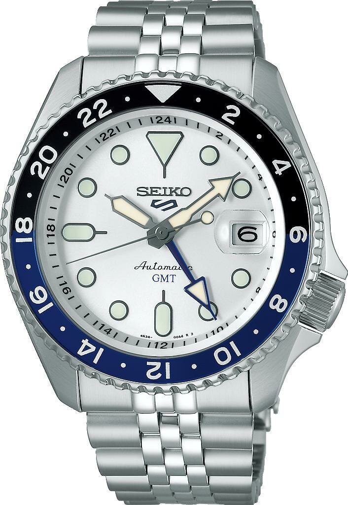 Наручные часы SEIKO, серебряный, черный, синий — фото 1