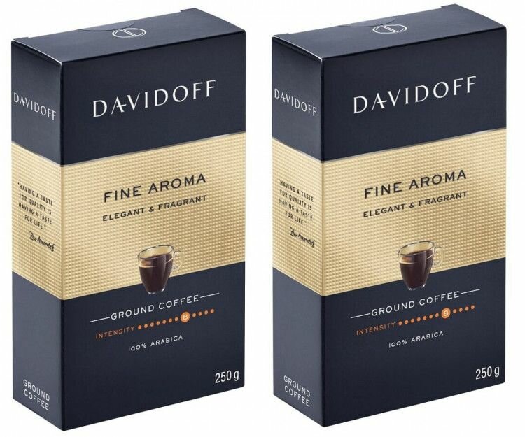 Кофе молотый DAVIDOFF Fine Aroma 100% арабика (Германия) 250 гр. х 2 шт.