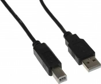 Кабель KINGPRICE KP-AmBm-v2-3m, USB A (m) (прямой) - USB B(m) (прямой), круглое, 3м, черный