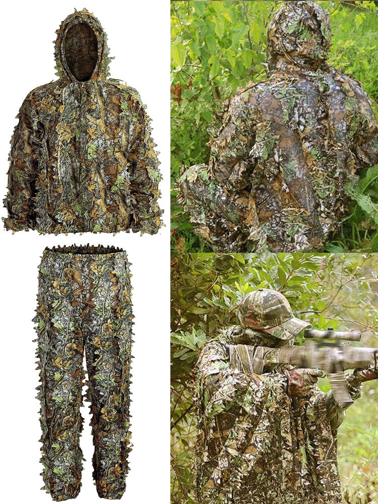 Маскировочный костюм Гилли для охоты, 3D-камуфляжохотничий с камуфляжной сеткой