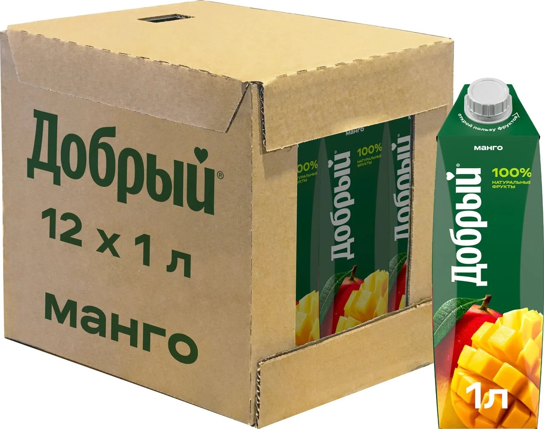 Добрый 1л. Манго/12шт. Добрый Соки и Нектары Производство - Россия