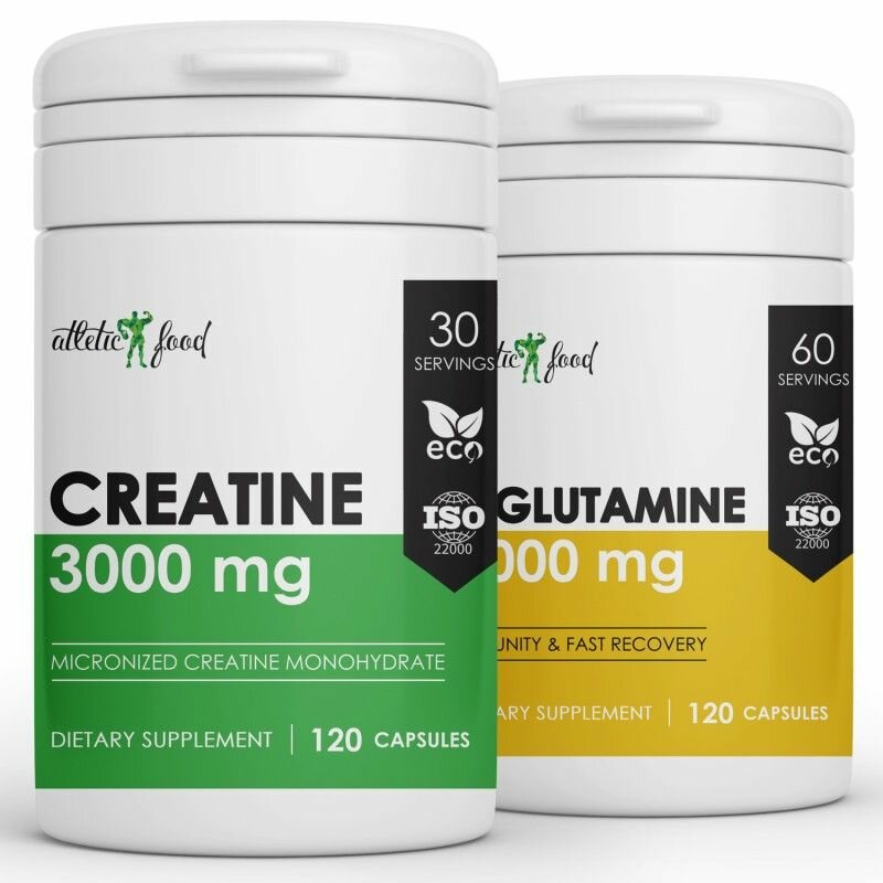 Atletic Food Micronized Creatine + L-Glutamine - 120/120 капсул