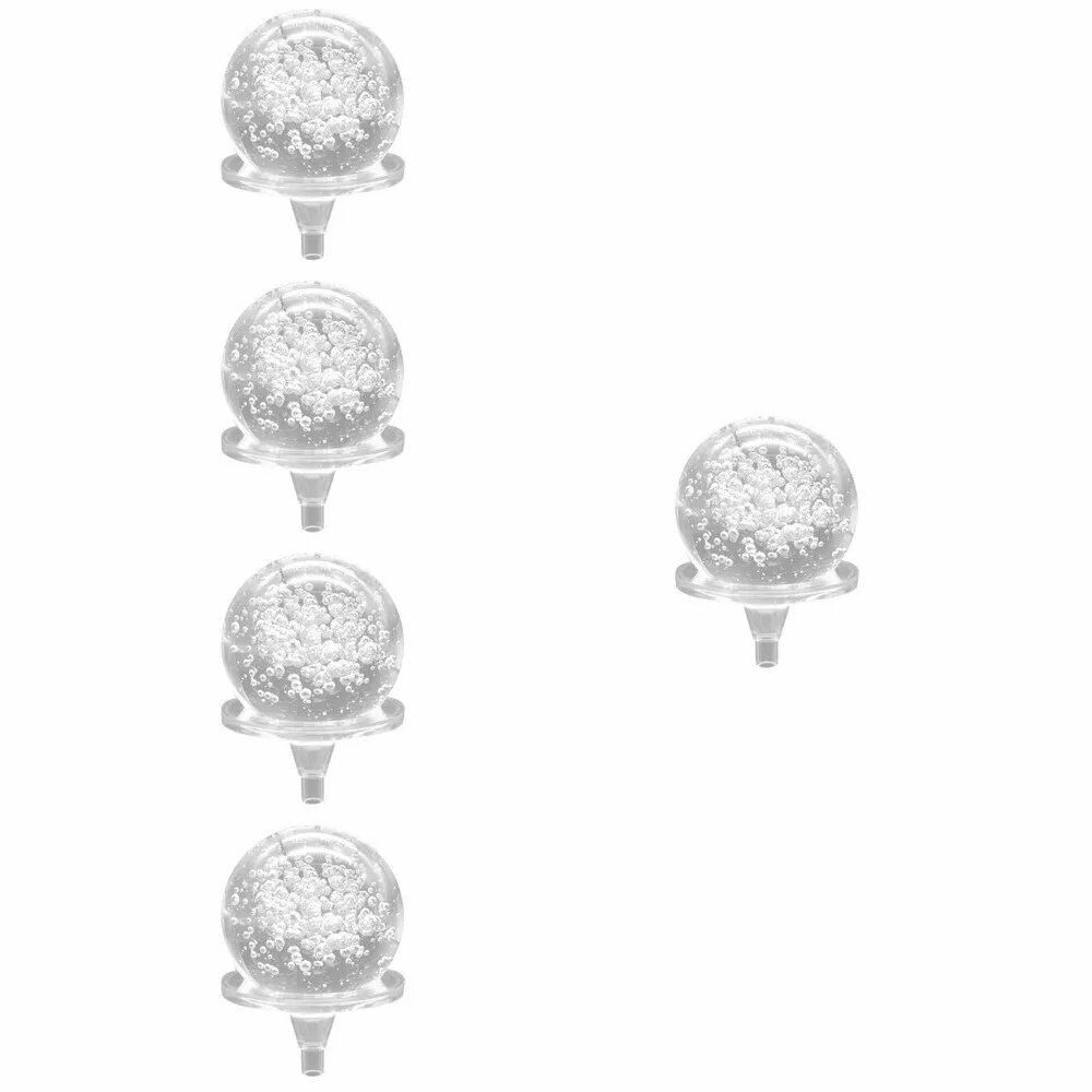 Набор из 5 прозрачных шаров из кристалла и пластика для украшения фонтанов и интерьера