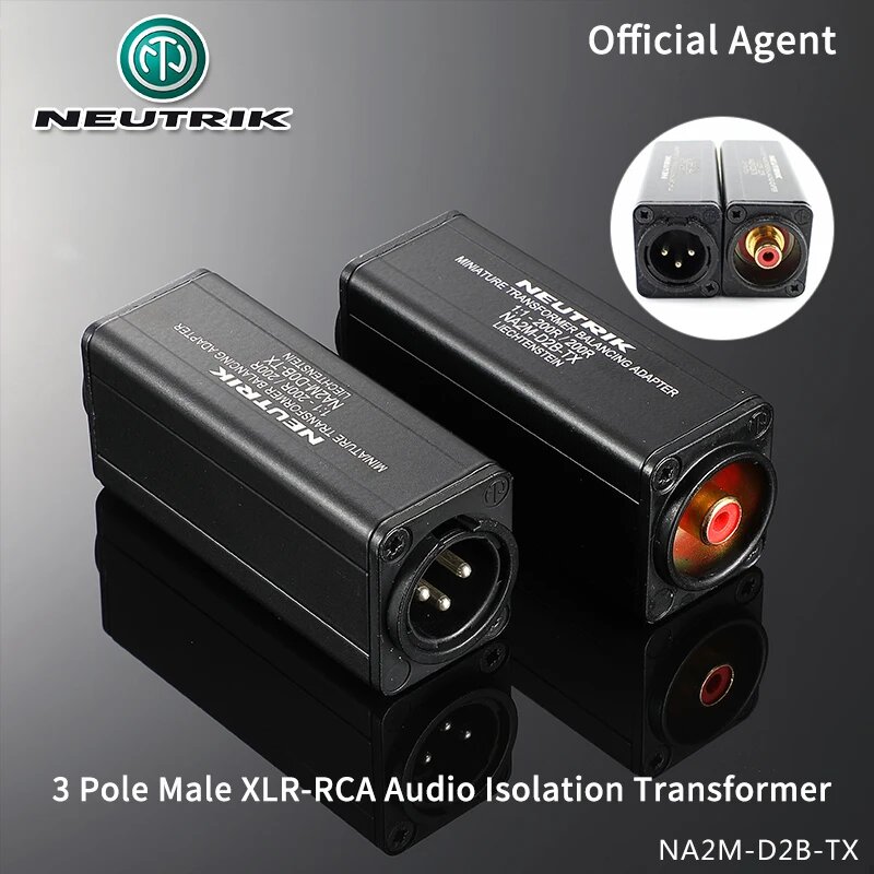 NEUTRIK RCA Lutos Plug to XLR Plug адаптер 1 шт. NA2M-D0B-TX