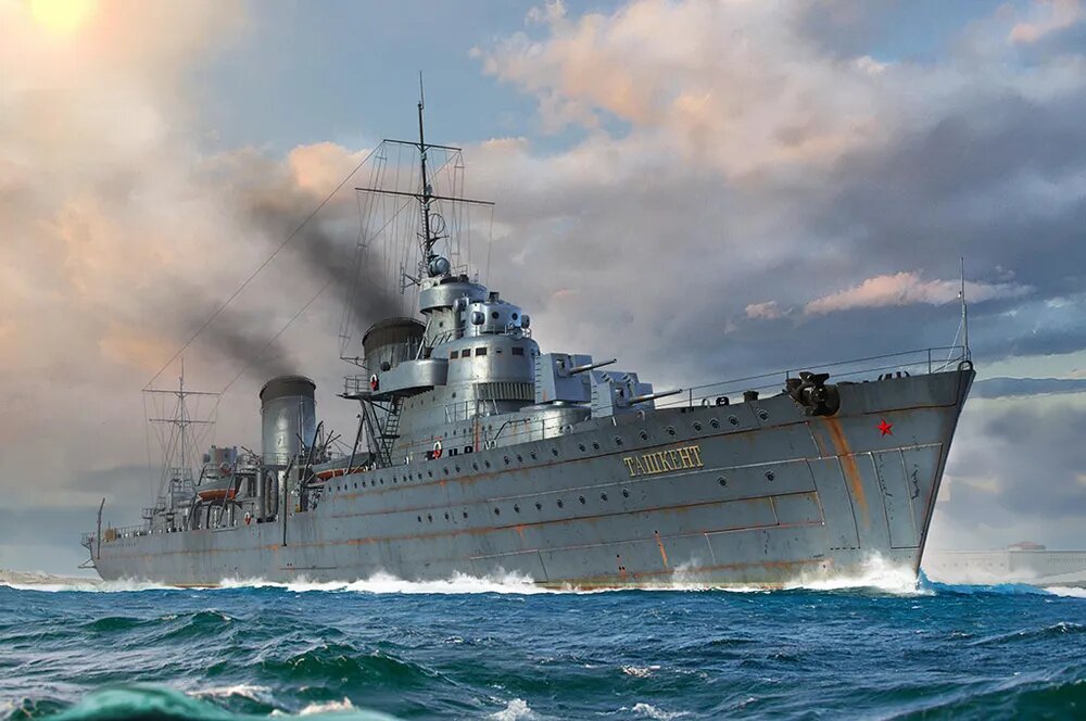 Trumpeter 06746 1:700 Русский эсминец "Ташкент" 1940 года выпуска модель корабля Готовый продукт