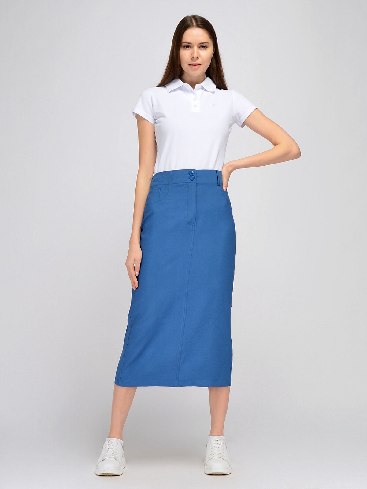 Юбка женская, офисная, летняя, прямая, юбка-карандаш, хлопковая, джинсовая