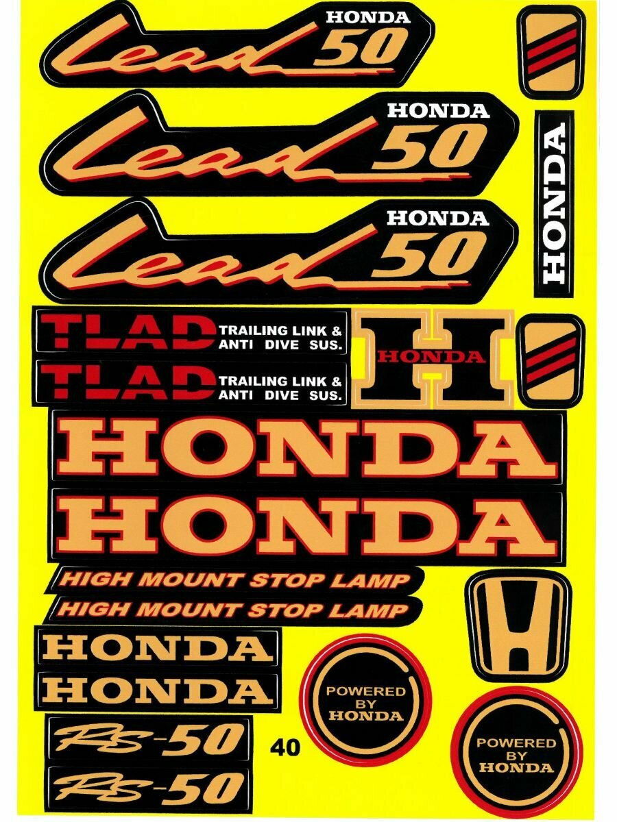 Наклейки на мотоцикл, автомобиль, питбайк стикеры Honda Хонда для эндуро