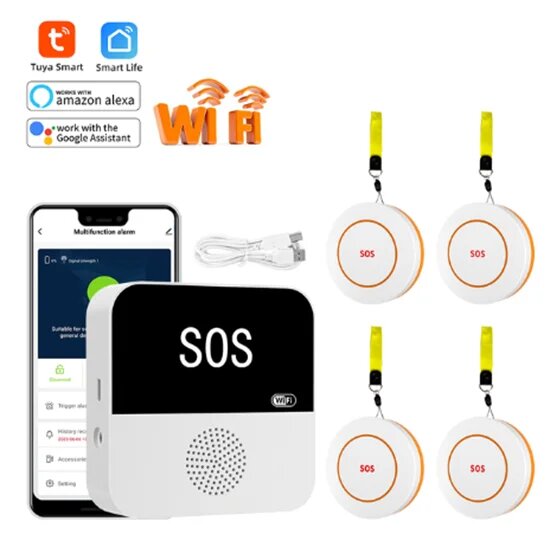SOS Тревожная Кнопка Tuya Smart с 4 кнопками