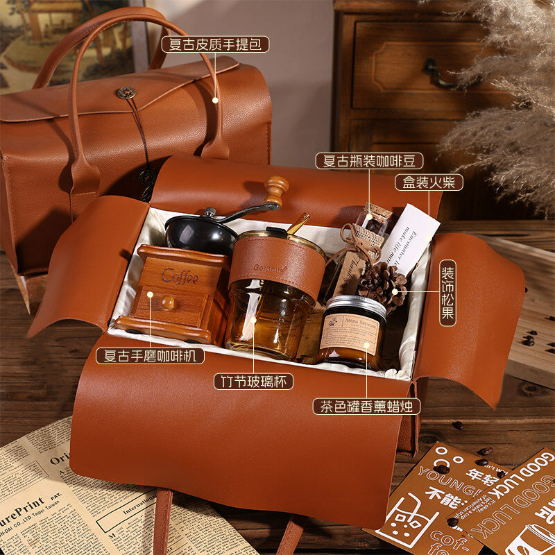 2026 Подарочная коробка с кофемашиной для бизнеса, практичный корпоративный подарок для сотрудников и клиентов, небольшой подарок на ежегодное собрание