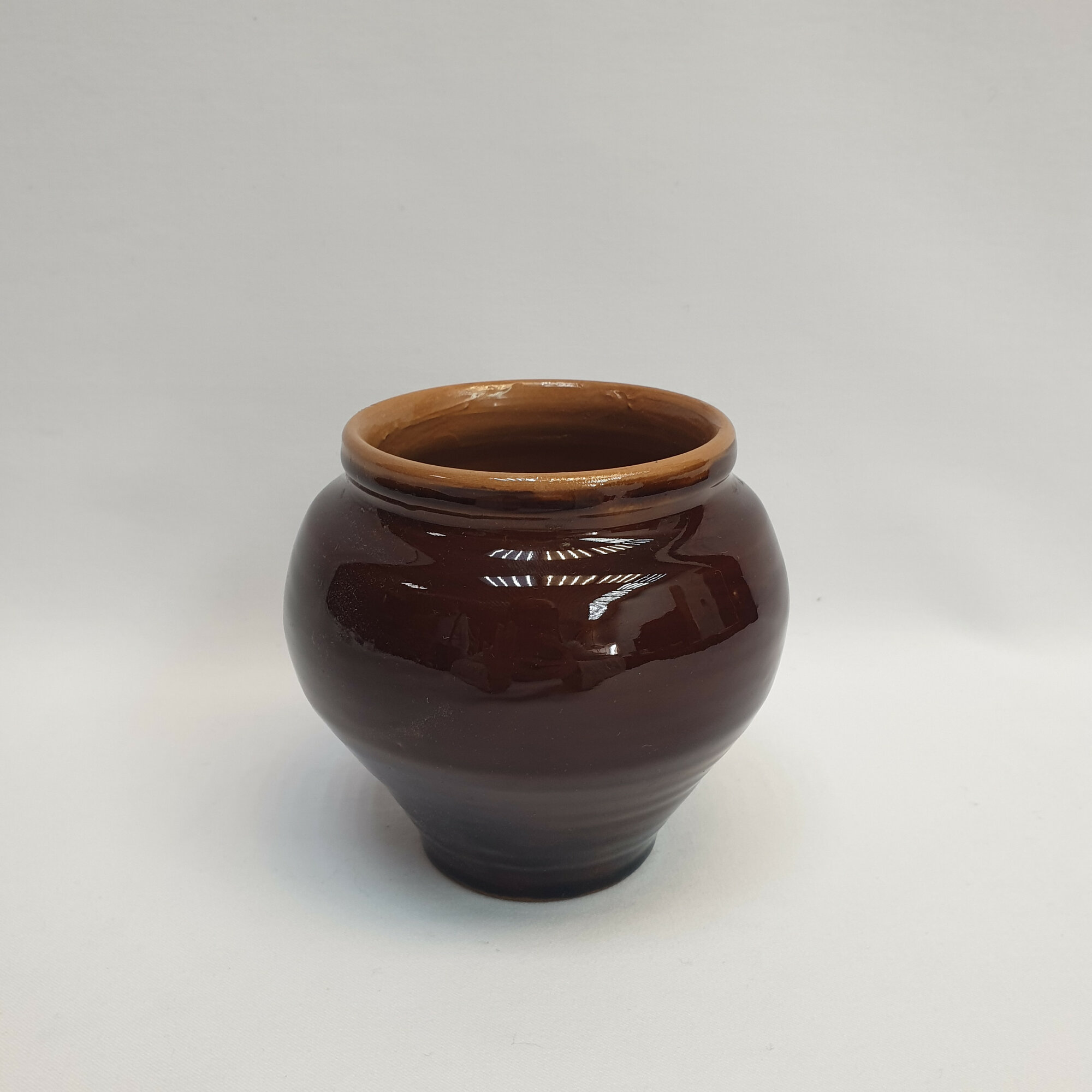 Винтажный глиняный горшок на 500 мл, Орловская керамика, СССР.