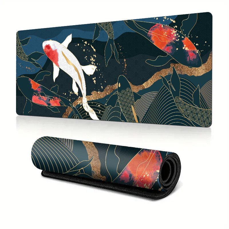 Коврик для стола и клавиатуры игрового типа с аниме тематикой анти скользящий увеличенный размер на основе резины